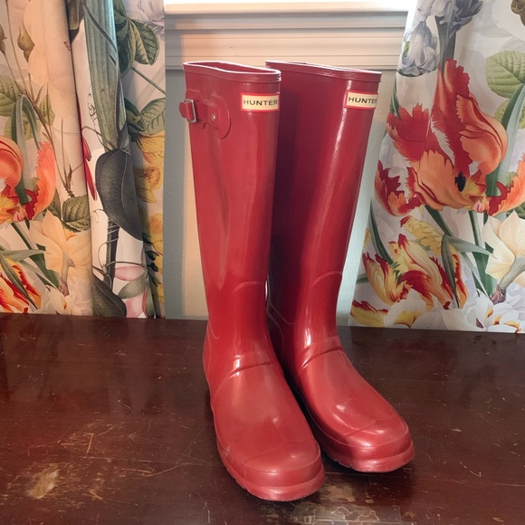 Hunter | Shoes | Hunter Rain Boots Red | Poshmark